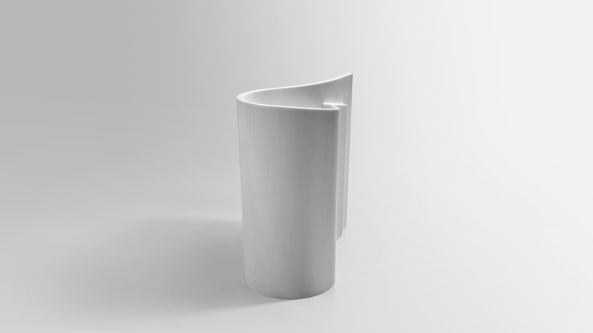 Wave freestanding marble bathroom sink - antoniolupi