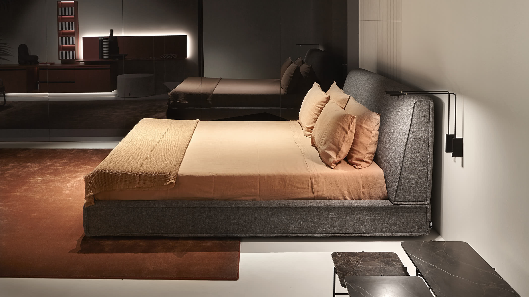 Charlie Modern design double bed - Antonio Lupi